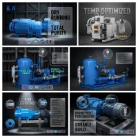 China Ultra-Low Vibration Dry Screw Oil Free Vacuum Pump LG-90 90 m³/h for Semiconductor Manufacturing for sale
