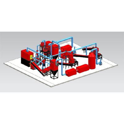 China Waste Lithium Battery Recycling Line with 200kW Power and 20000m³/h Air Filtration for Copper/Aluminum Recovery for sale