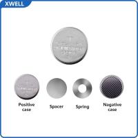 China 304 Stainless Steel Coin Cell Battery Components - CR2016/CR2025/CR2032 Cases, 15.8mm Spacers, 15.4mm Springs for sale