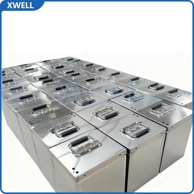 China IP65 Waterproof Stainless Steel Battery Case for 6V-72V Lithium Batteries with 0-Weld Design and -20℃ to 85℃ Temperature Range for sale