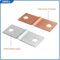 China Nickel-Plated Copper Busbar with M6 Screw Holes for High-Current Lithium Batteries - 20-150mm Length, 1.0-3.0mm Thickness for sale