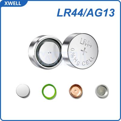 China LR44/AG13 1.5V Alkaline Button Battery Case Kit - 11.6mm Diameter 5.4mm Height with 150-160mAh Capacity for sale