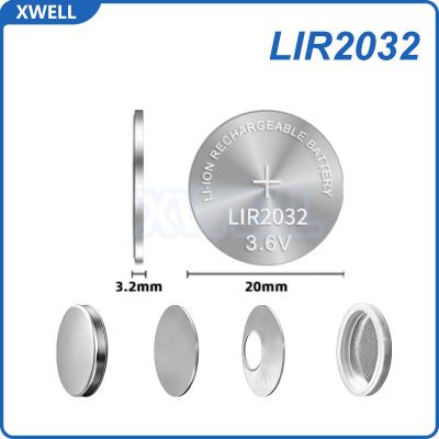 China LIR2023 3.6V-3.7V Rechargeable Lithium-Ion Coin Cell Case Kit with 20mm Diameter and 2.3mm Height for sale