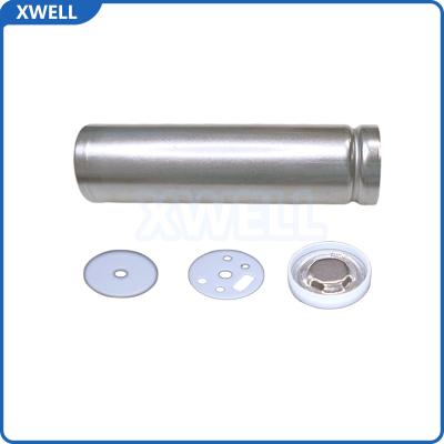 China Pre-Nickel Plated Steel 18650 Battery Case Set with Explosion-Proof Cap 18mm x 65mm for sale