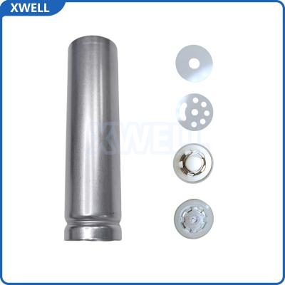 China Pre-Slotted 21700 Battery Case Kit 21mm x 74mm Pre-Nickel-Plated Steel with Explosion-Proof Cap for sale