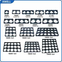 China 18650 21700 26650 32650 4680 Lithium Battery Holder V0 Flame Retardant Spliceable Cell Bracket for sale