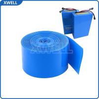 China Flame Retardant Blue PVC Heat Shrink Tube 30mm to 600mm for 18650 Battery Pack Insulation for sale