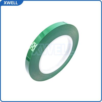 China PET Green Termination Tape High Temperature Resistant 0.03mm Insulated Electrolytic Protection Fixing Tape for Lithium Battery Cells for sale