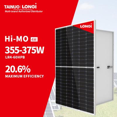 China Longi Solar Panel 375W 370W 365W 360W 355W Mono Half Cell with TUV/CE/IEC Certificate for sale