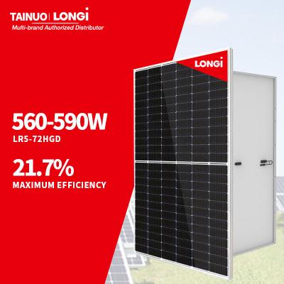 China Longi Solar Hi-MO X6 590W 595W 600W All-Black Solar Panels with Half Cell Technology for sale