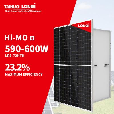 China Longi Hi-Mo 6 LR5-72HTH 600W Solar Panels 35mm PV Module TUV ISO CE Power Tolerance for sale
