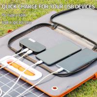 China Lightweight 18V 50W-250W Fold Away Solar Panels For Outdoor Camping Power Supply for sale