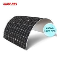 China Light Weight Sunman Mono Solar Flexible Panel with 430W/520W and 166mmx166mm Cell Size for sale