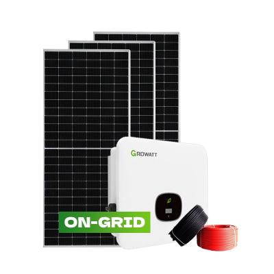 China 10KW 6KW 5KW 3KW Solar System On Grid Solar Energy Panel System for Home Installation for sale