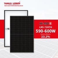 China Bifacial Longi LR5-72HTH 590-600M hi mo x6 590W 600 watt 595w 35MM 144 CELL solar panel for sale
