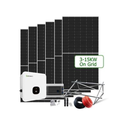 China 5kw 10kw Solar Panels On Grid Energy System For Commercial Within 24 Hours Work Time for sale