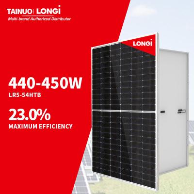 China Longi Hi-MO X6 LR5-54HTB 440-450M 440W 445W 450W Pure Black Solar Panel with PERC Cells for sale