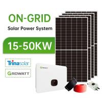 China 10kw 12kw 15kw On Grid Home Solar Power System with and Monocrystalline Silicon Panels for sale