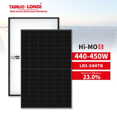 China Longi 440w 445w 450w Solar Panel Over One Years Decay 0.40% and 23% Panel Efficiency for sale