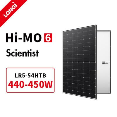 China LR5-54HTB 440-450M Full Black Hi Mo 6x PV Module 440W 450 Watt 445W Home Roof Solar Panel for sale