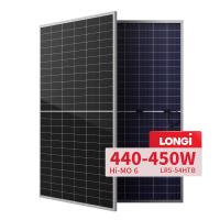 China Longi Solar Panels Hi-Mo X6 440W 445W 450W Full Black Half Cell Pv Modules for Superior for sale