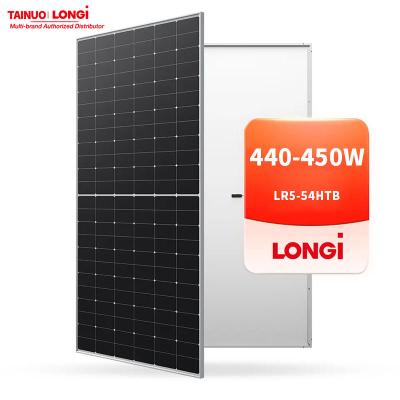 China TOPCON Technology 182mmx182mm Cell Size Longi All Black Solar Panel for Steel Roofing for sale