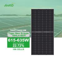 China 630w Jinko Solar Tiger Neo N-Type MBB 16BB TOPCON 78 Half Cells Mono Solar Panels for sale