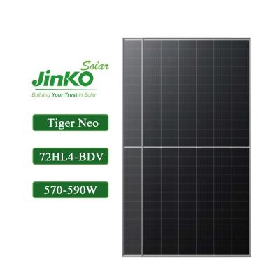 China Jinko Tiger Neo N-type 72HL4-BDV 570w 575w 580w 585w 590w Bifacial Module Back Glass 2.0mm for sale