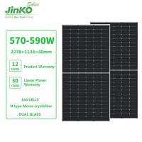 China Jinko JKM570-590N-72HL4- V -F7-EN Mono-facial Solar Panel for 30- and 182mmx182mm Cell for sale