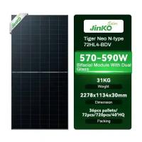 China Jinko JKM570-590N-72HL4- V -F7-EN Mono-facial Solar Panel for 30- and 182mmx182mm Cell for sale