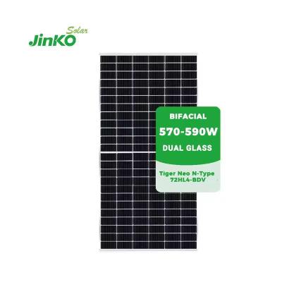 China Jinko Tiger Neo N-Type 72Hl4-Bdv Solar Panel 570W 575W 580W Bifacial Module With Dual Glass 585W 590W for sale