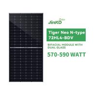 China 2.0mm Front Glass Jinko Tiger Neo N-type 72HL4-BDV 570-590 Watt Solar Panel 2278*1134*30mm for sale