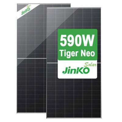 China Jinko 550w 560w 570w 575w 580w 585w 605w 610w Single Double Glass Bificail Solar Panel for sale