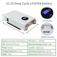 China 51.2V 100AH 200AH Powerwall 5kWH 10kWH Lifepo4 Lithium Battery for Integrated Solar System for sale