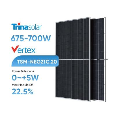 China Trina Solar TSM-NEG21C.20 675W-700W Bifacial Solar Panels with TS4 PLUS Connector for sale