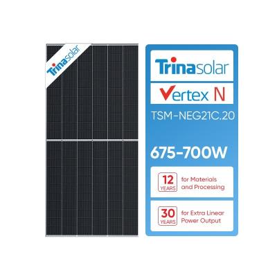 China Trina Solar Vertex Dual Glass Module TSM-NEG21C.20 670w 675w 680w 685w 690w 695w for sale