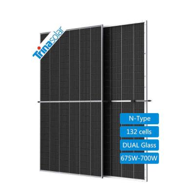 China POE/EVA Encapsulated 700W Trina PV Bifacial Panels for Solar Energy TSM-NEG21C.20 for sale