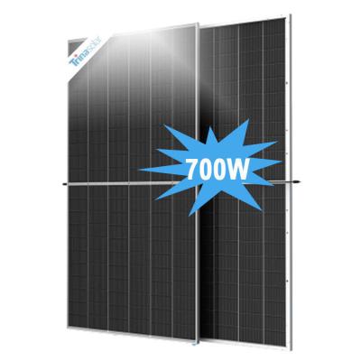 China 650W Trina Bifacial i-TOPCon N-type Double Glass Solar Panel Grade A 182mm Half Cut Cell for sale