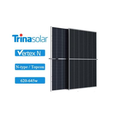 China N-type Monocrystalline Half Cell Dual Glass Trina Bifacial Module 620w 630w 635w 640w 645w for sale