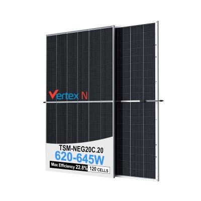 China 620W 625W 630W 635W 640W 645W Solar Panel N-Type Monocrystalline Dual Glass Vertex N for sale