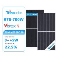 China Trina Bifacial Solar Panels N-Type 680W 700W Power For Home With 210mmx210mm Cell Size for sale