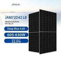 China JA Solar JAM72D42 605-630/LB 144cell 16BB N-type TOPCON Bifacial Double Glass Solar Panel 630W 615W for sale