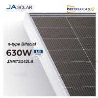 China Anodized Aluminium Alloy Frame 605W JA SOLAR Smart 600 Watts Bifacial Glass Solar Panels for sale