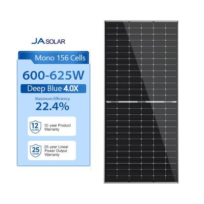 China 600-625 Watt PV Modules Dual Glass Mono Solar Panels with 2.0mm Tempered Low Iron Glass for sale