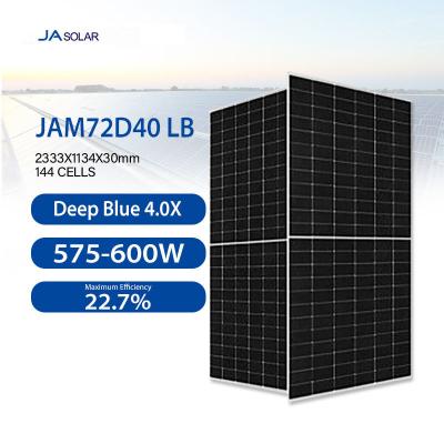 China Anodized Aluminium Alloy Frame 600W Bifacial JAsolar Solar Panels for On Grid System for sale