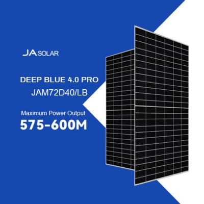 China Glass 2.0mm N-type Deep Blue 575W-600W Mono Solar Panels Bifacial PV Module JAM72D40 LB for sale