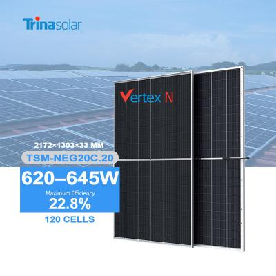 China Trina Vertex N Topcon Neg20c.20 620w 630w 635w 640w 645w Bifacial Dual Glass PV Modules for sale
