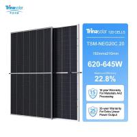 China Trina Solar 620-645W Mono Bifacial Dual Glass Black Frame Solar Panels for Half Cut Cell for sale