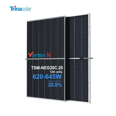 China Panel Dimensions 2172x1303x33mm Trina 620-645W Solar Panel Well Designed for Panel System for sale