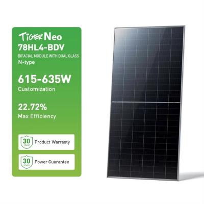 China Double-glass Jinko Tiger Neo 615 620 625 630 635W N-Type 78 Half Cell Bifacial Module for sale